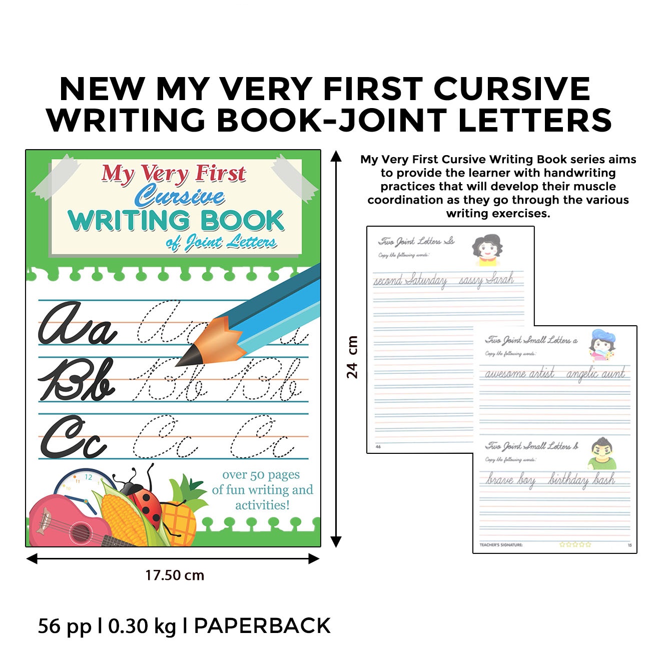 SMART KIDS MY VERY FIRST CURSIVE WRITING BOOK ON JOINT LETTERS guide ...