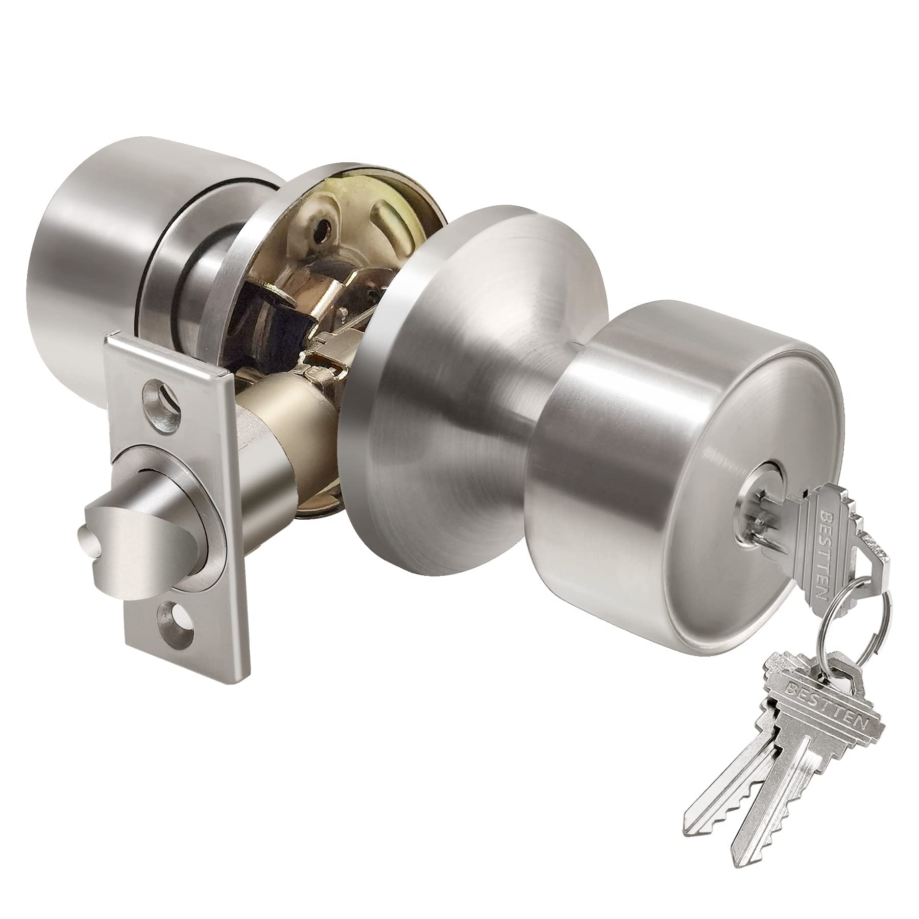 Geneva Series Oil Rubbed Bronze Entry Door Knob with Key, Removable ...