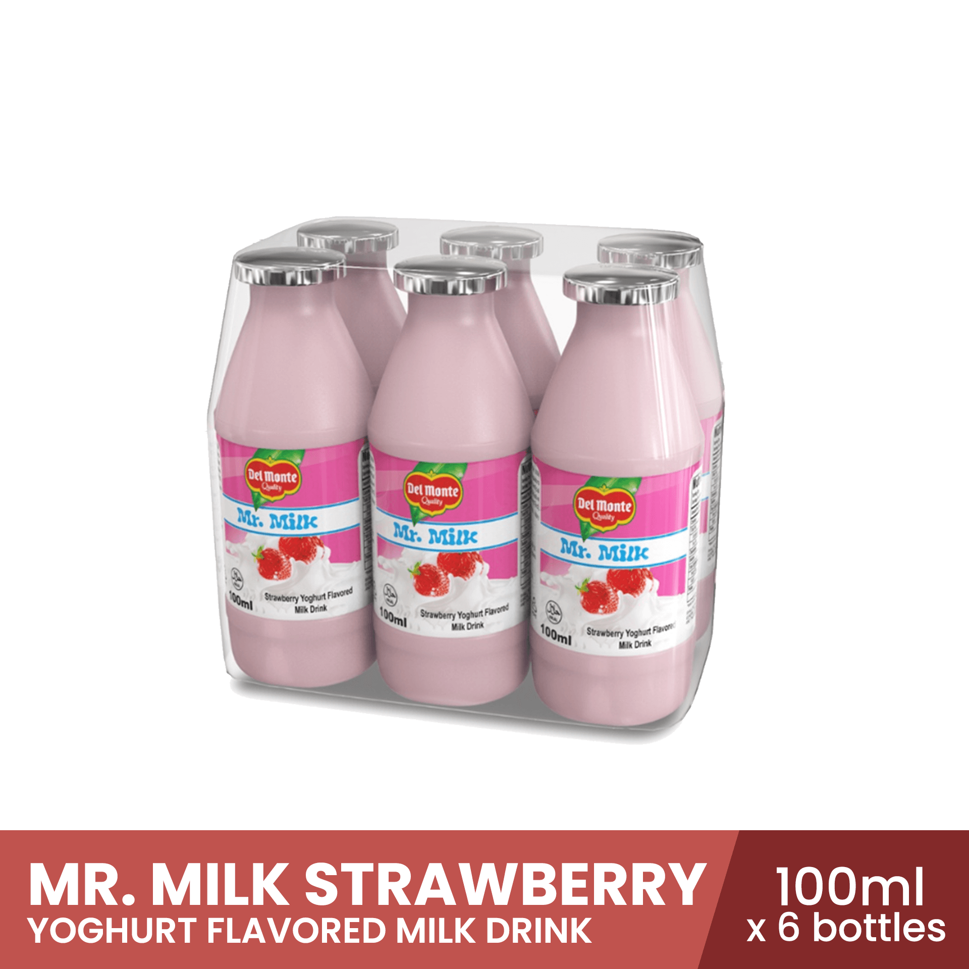 MR. MILK Strawberry Yoghurt Flavored Milk Drink 100ml x 6 bottles ...