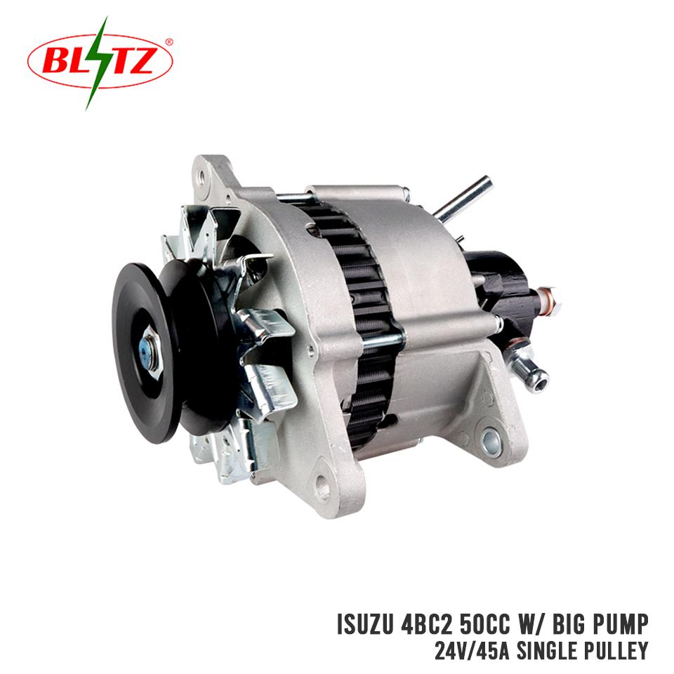 ISUZU 4BC1 4BC2 50CC ALTERNATOR ASSEMBLY WITH BIG PUMP 24V / 45A SINGLE ...