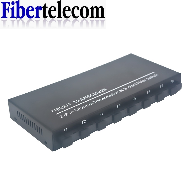 Fiber Optical Switch 8 SC 2 1000M RJ45 Industrial Grade Gigabit ...