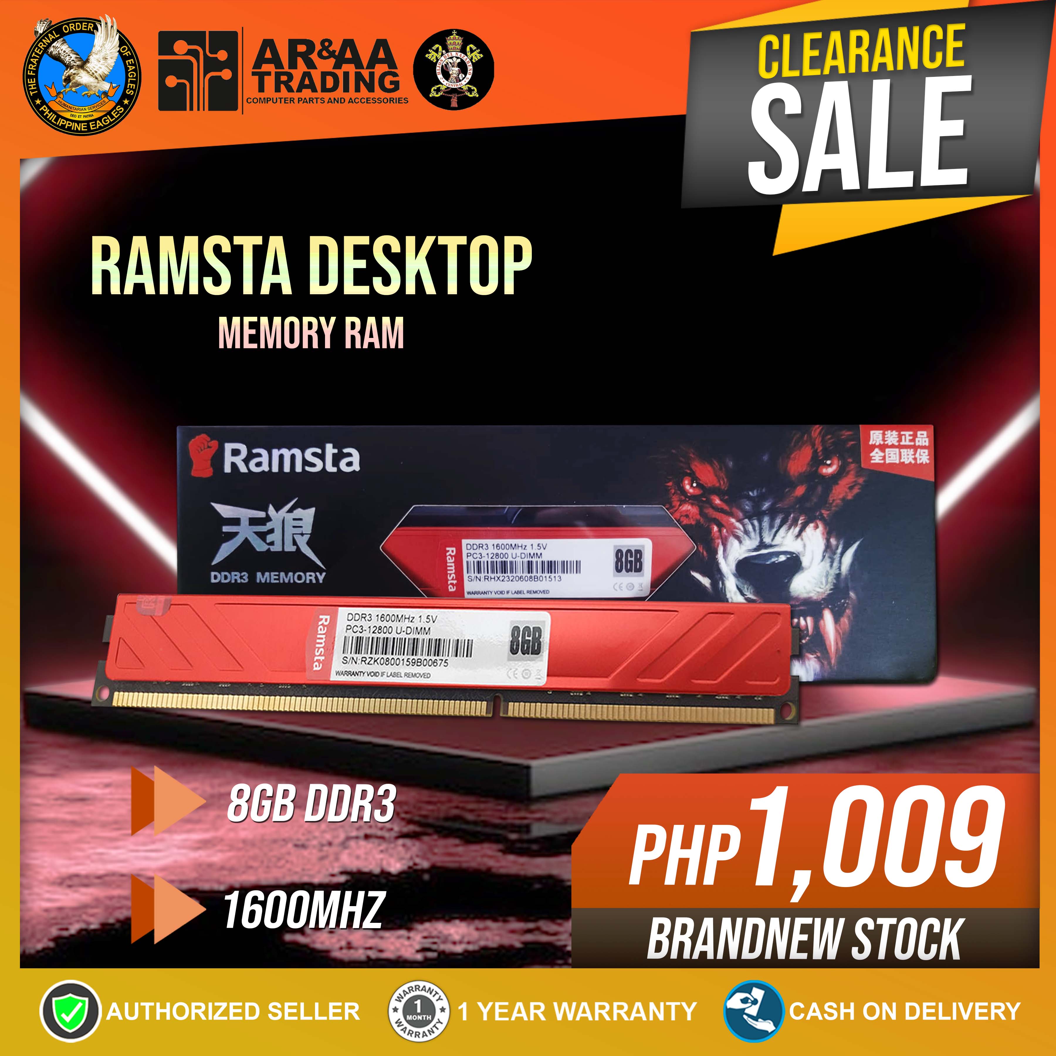 RAMSTA Desktop Memory - 8gb DDR3 | Lazada PH