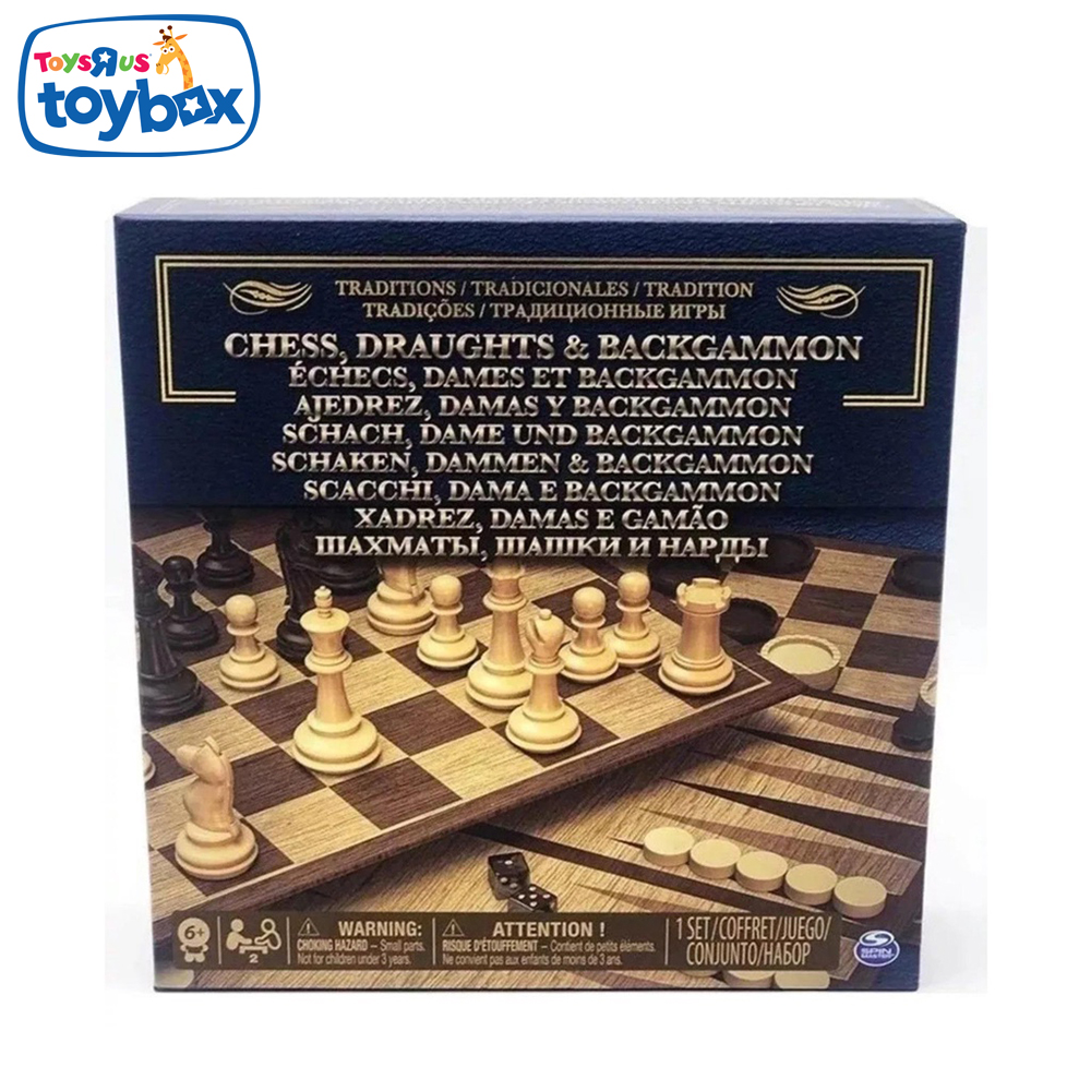 Spin Master Chess, Draughts & Backgammon | Lazada PH