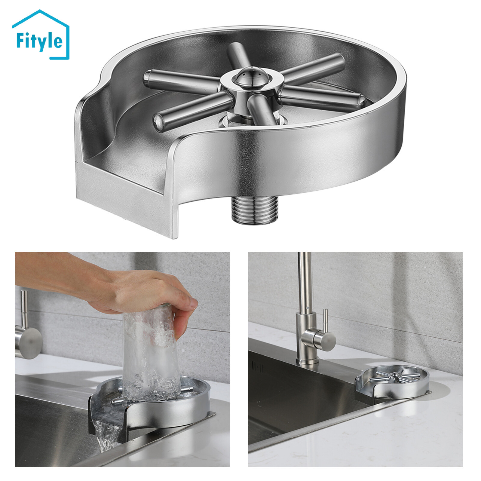 Fityle Glass Cup Rinser Bar Glass Rinser Coffee Tea Pitcher Cleaner ...
