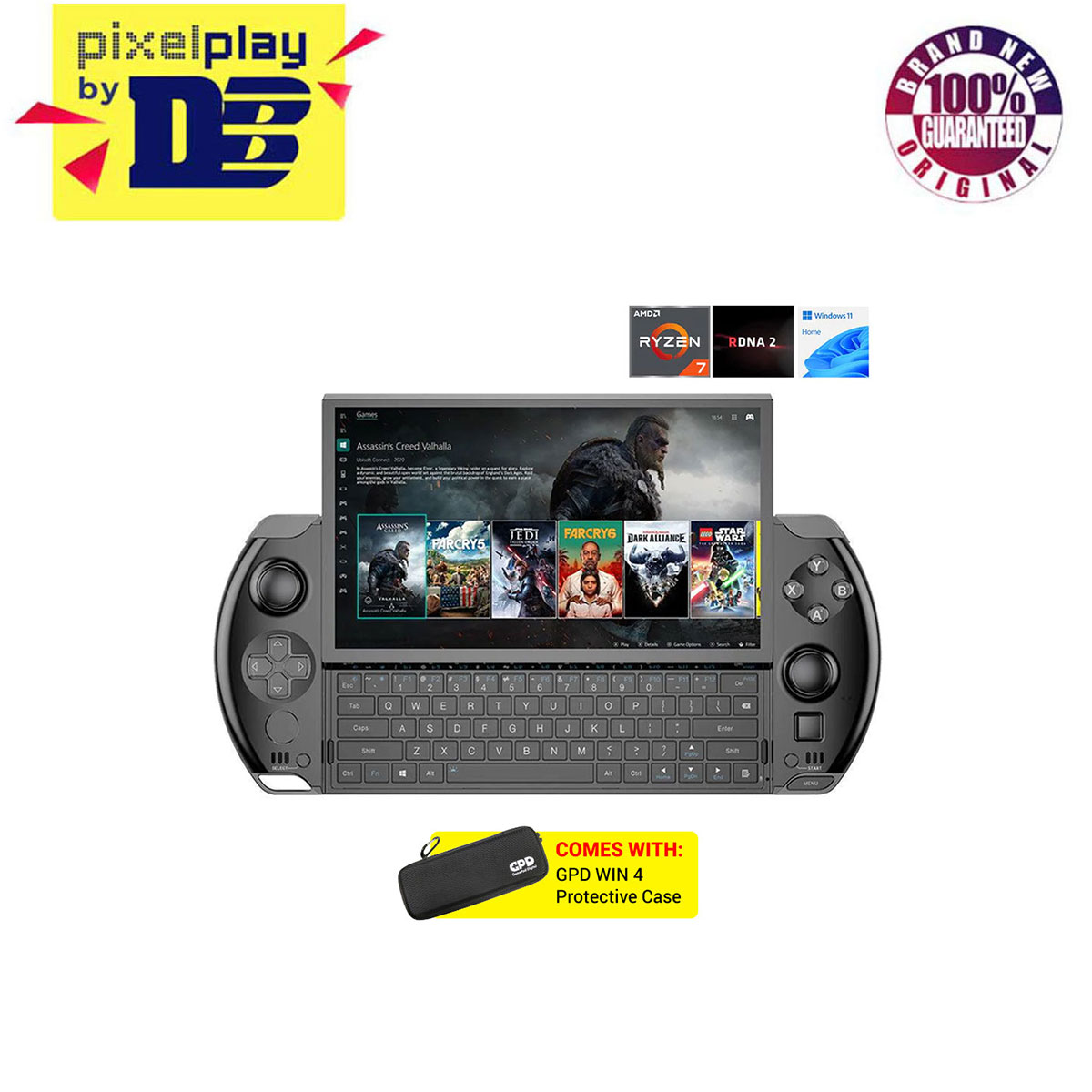 GPD WIN 4 AMD Ryzen 7 6800U Handheld PC Gaming Console (Black) [32GB ...