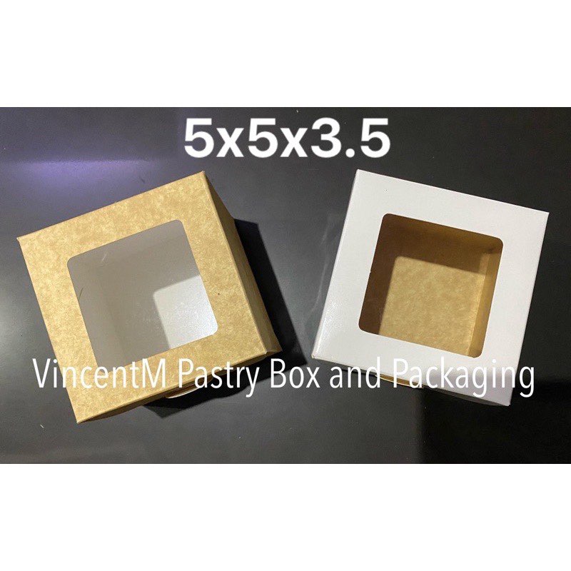 (10 PIECES) Bento Box / Cupcake box / Pastry box/ Candy Box 5x5x3.5 ...