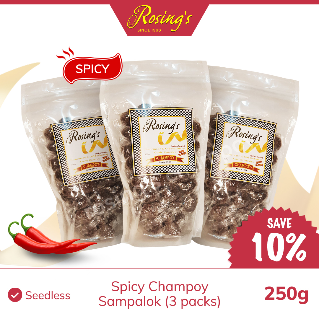 Rosing's Tamarind Candy (Champoy Sampalok Spicy Flavor) 250 grams Pack ...