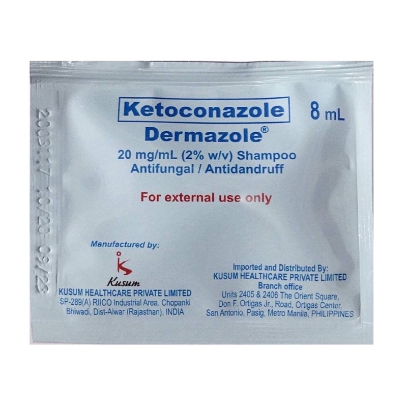 Bpouduoy028 Dermazole Shampoo Ketoconazole Anti Dandruff Shampoo 8ml ...