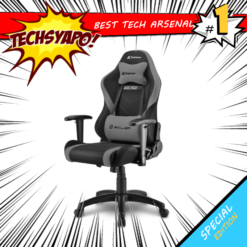 Sharkoon Skiller SGS2, Soft and Breathable Fabric, Adjustable Gaming ...