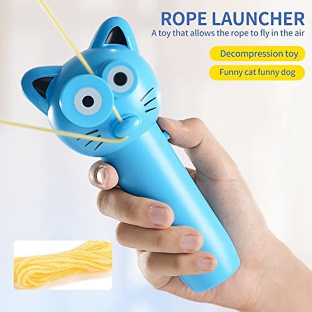 Hot ZipString Rope Launcher Propeller Toys Cute Cat String Controller ...