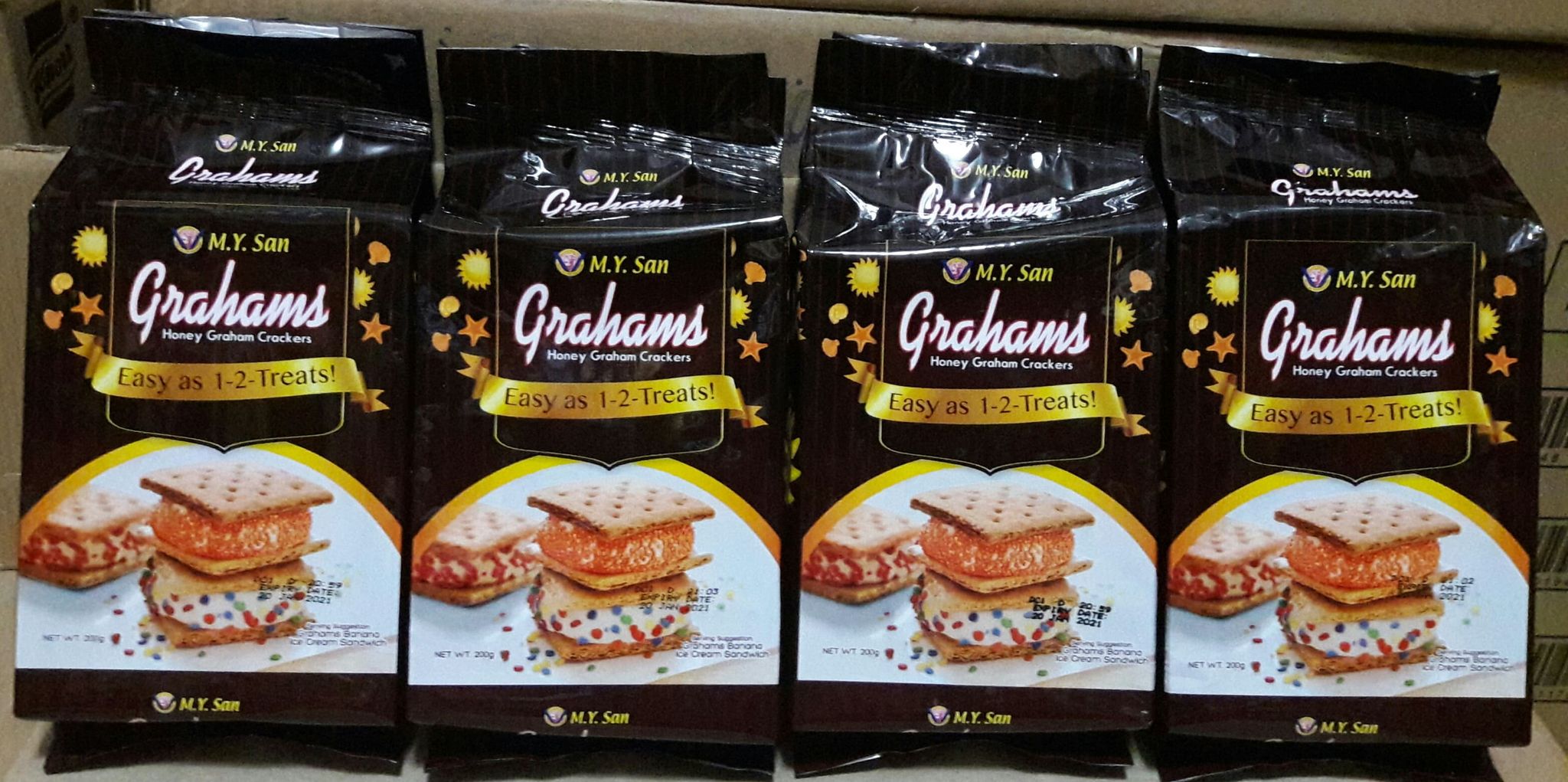 M.Y San Grahams Honey Graham Crackers (200g x 4packs) | Lazada PH
