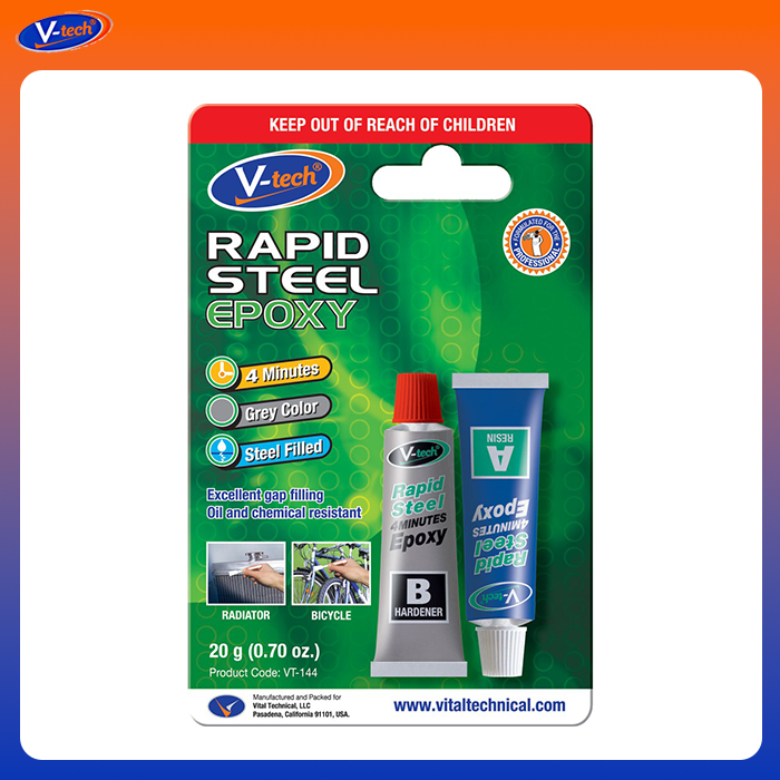 V-tech Grey Rapid Steel Epoxy ( 10g / 20g ) VT-191V / VT-144 | Lazada