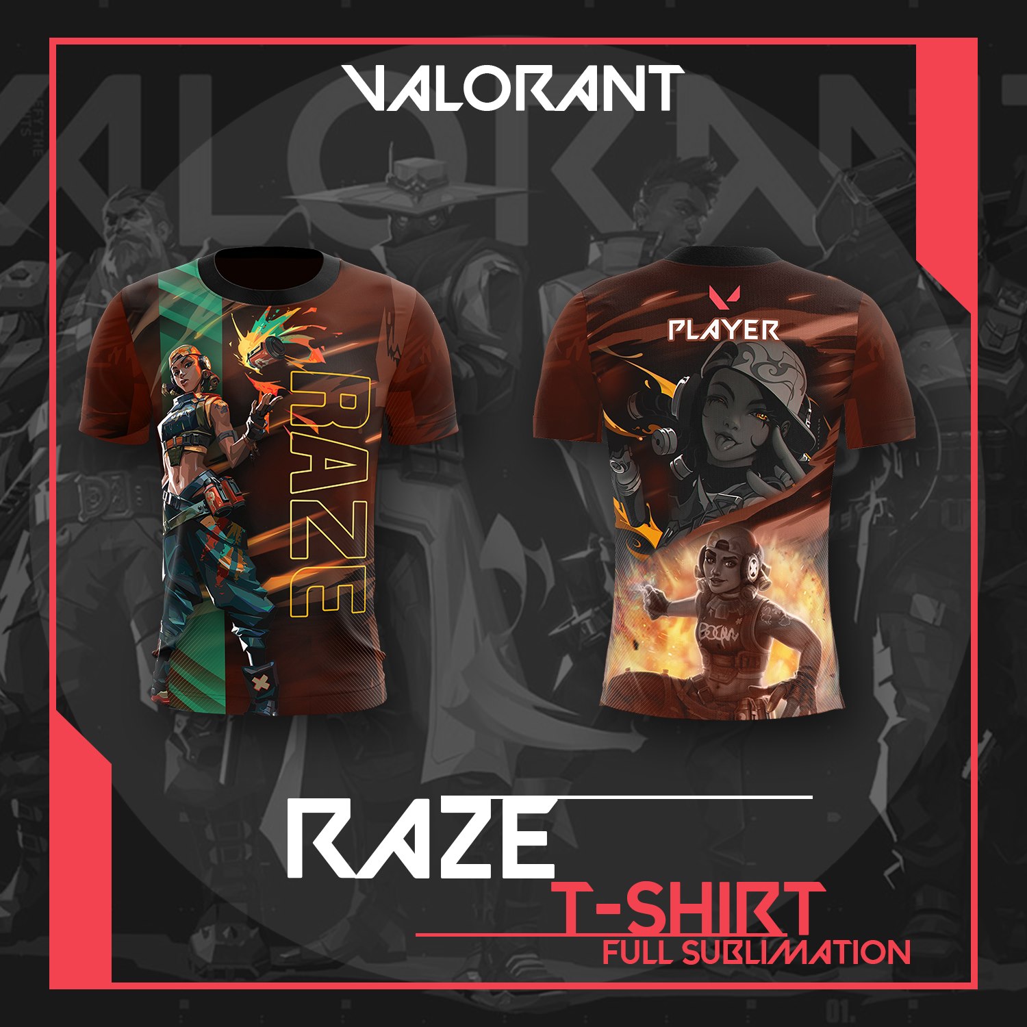 Valorant Raze v2 Tee (Full Sublimation) | Lazada PH