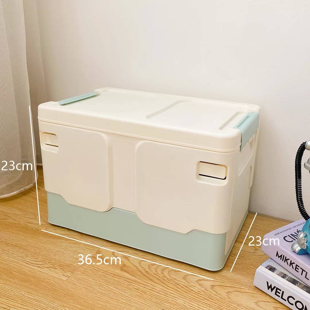 COD Foldable Storage Box Clothes storage box Transparent Toy Snack ...