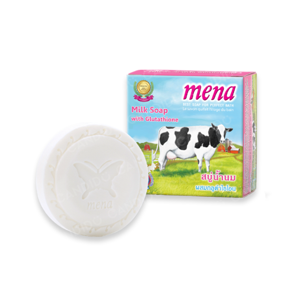 Mena Milk Soap with Glutathione Face and Body Whitening Premium 130g ...