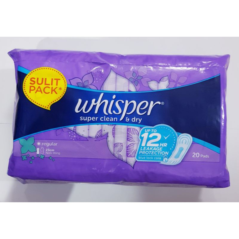 Whisper Regular Non Wing 20 Pads | Lazada PH