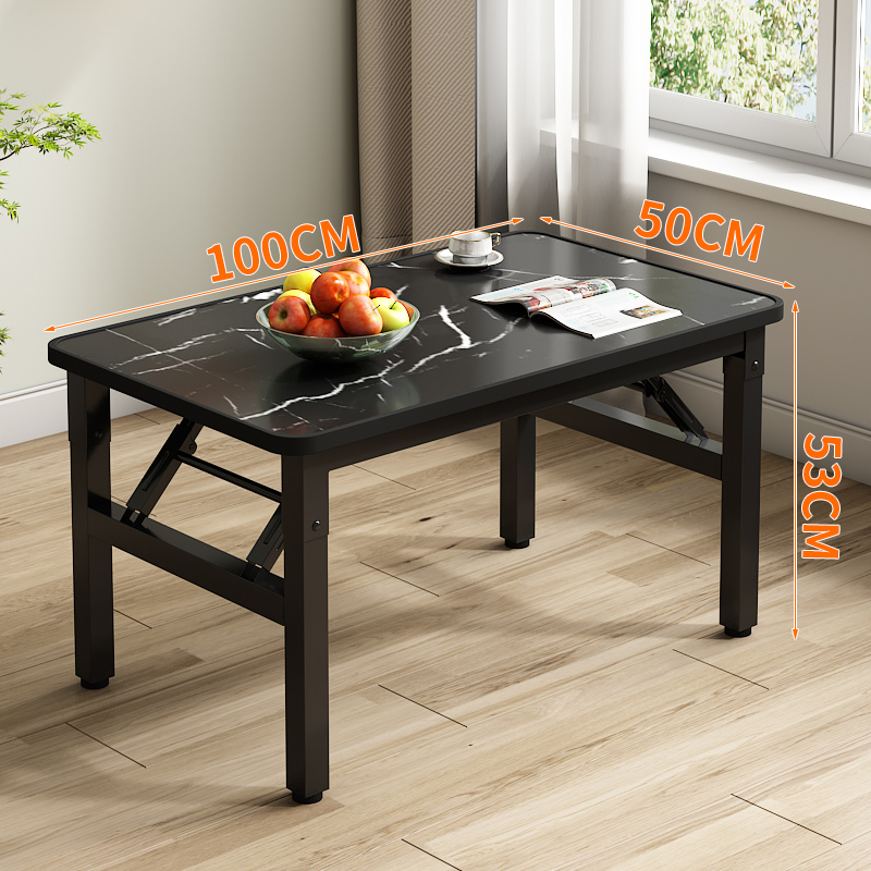 Folding Table Marble Pattern Foldable Table Low Dining Table | Lazada PH