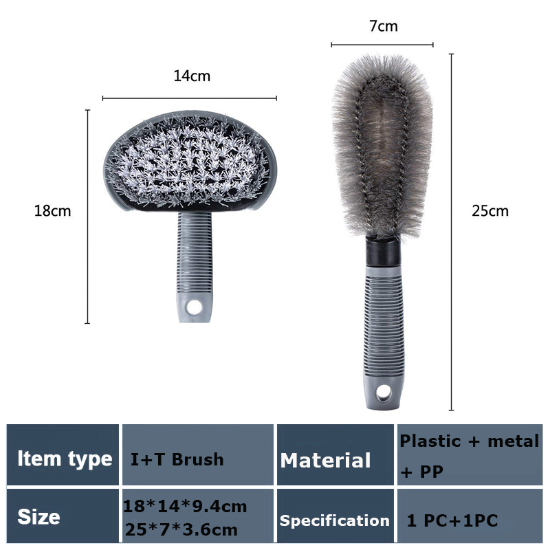 2pcs/set Car Wheel Cleaning Brush Tool Tire Washing Clean To Cleaning ...
