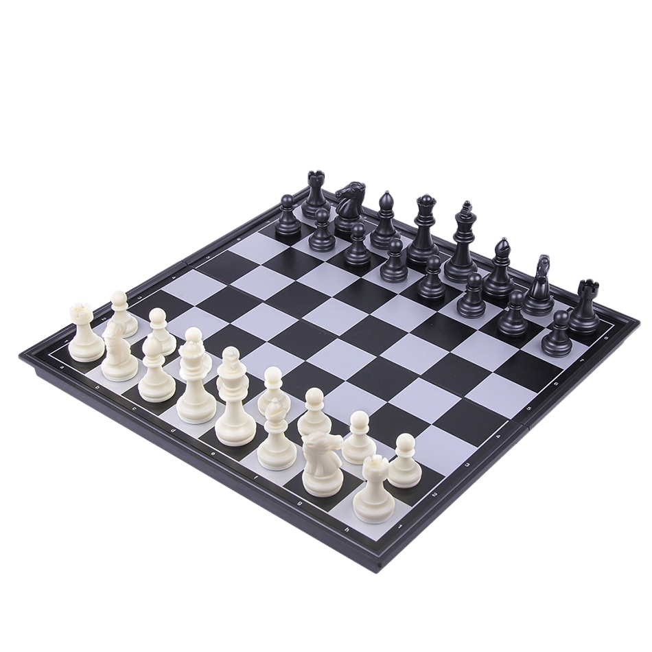 Wooden Chess Set Chessboard Set Board Games Magnetic Attraction ...
