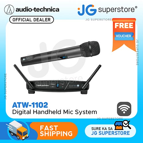 Audio Technica ATW-1102 System 10 2.4GHz Digital Wireless Handheld ...