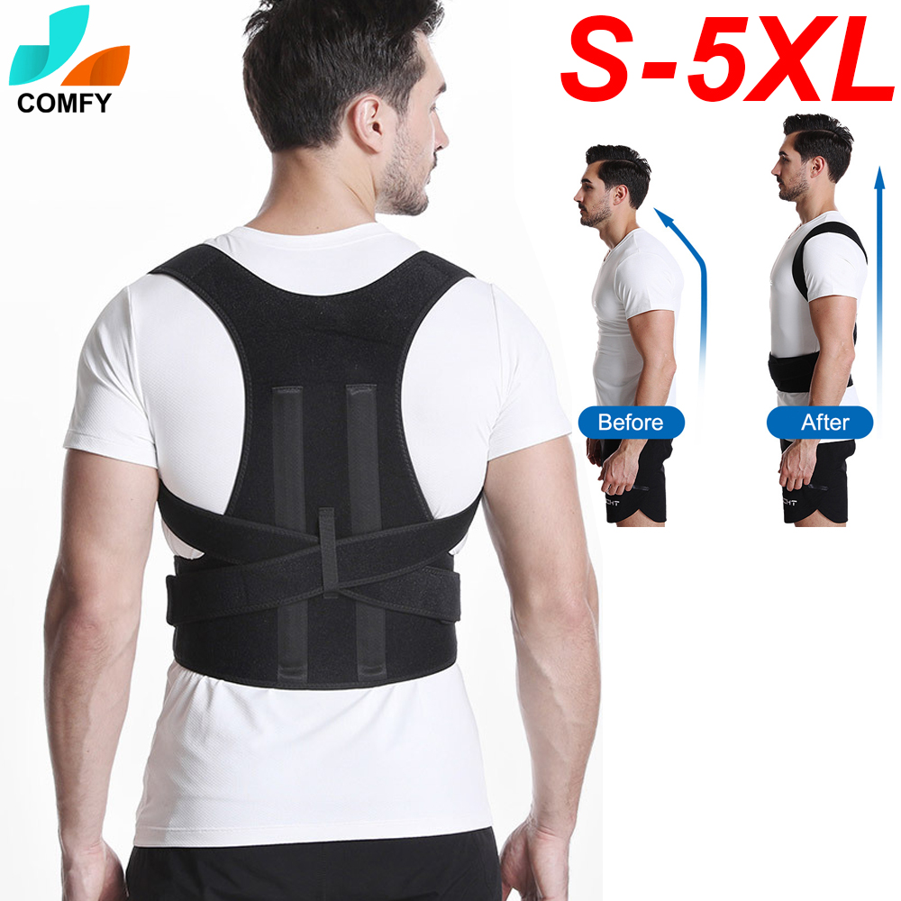 COMFY Plus Size Adjustable Back Supporter Posture Corrector For Men ...