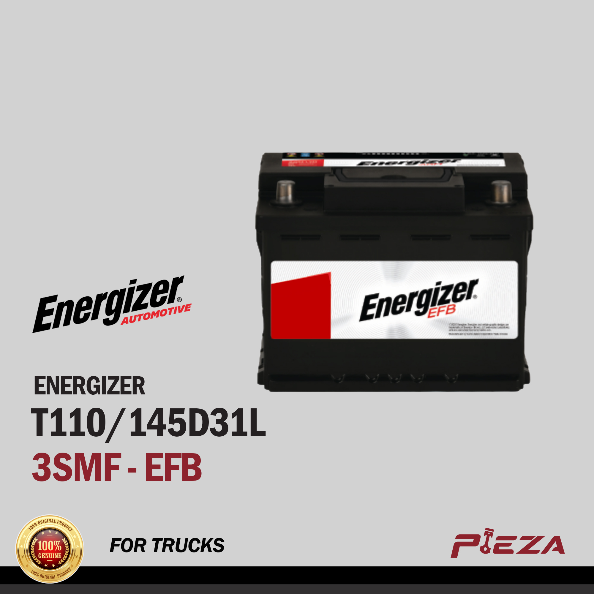 ENERGIZER 3SMF - EFB T110/145D31L Premium Enhanced Flooded Battery, Start-Stop, Maintenance-Free ...