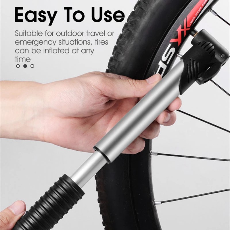 Bike Pump Portable Aluminium Pump Inflator Air Shock MINI bicycle ...
