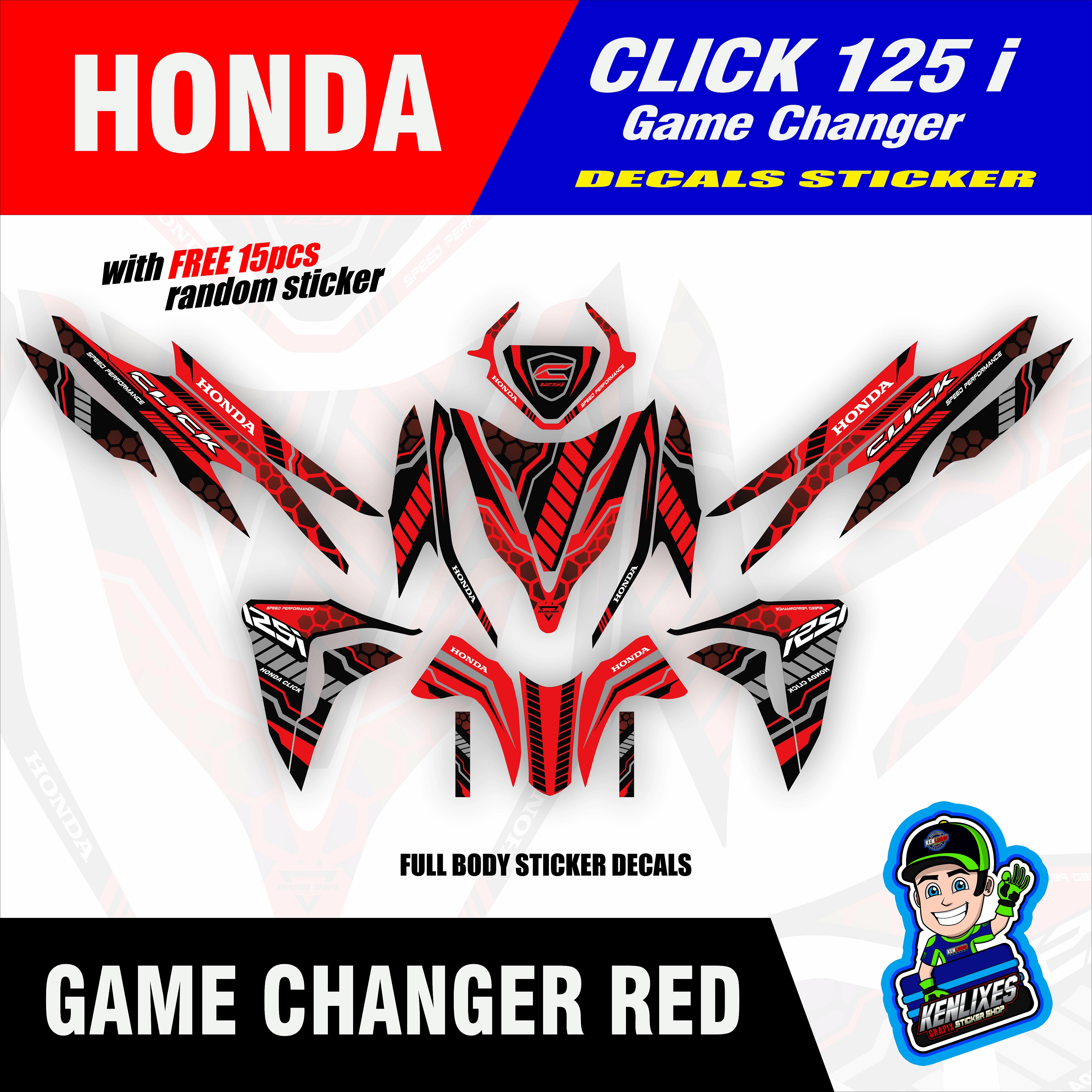 HONDA Click 125 i / Game Changer Sticker Decals Full Body | Lazada PH