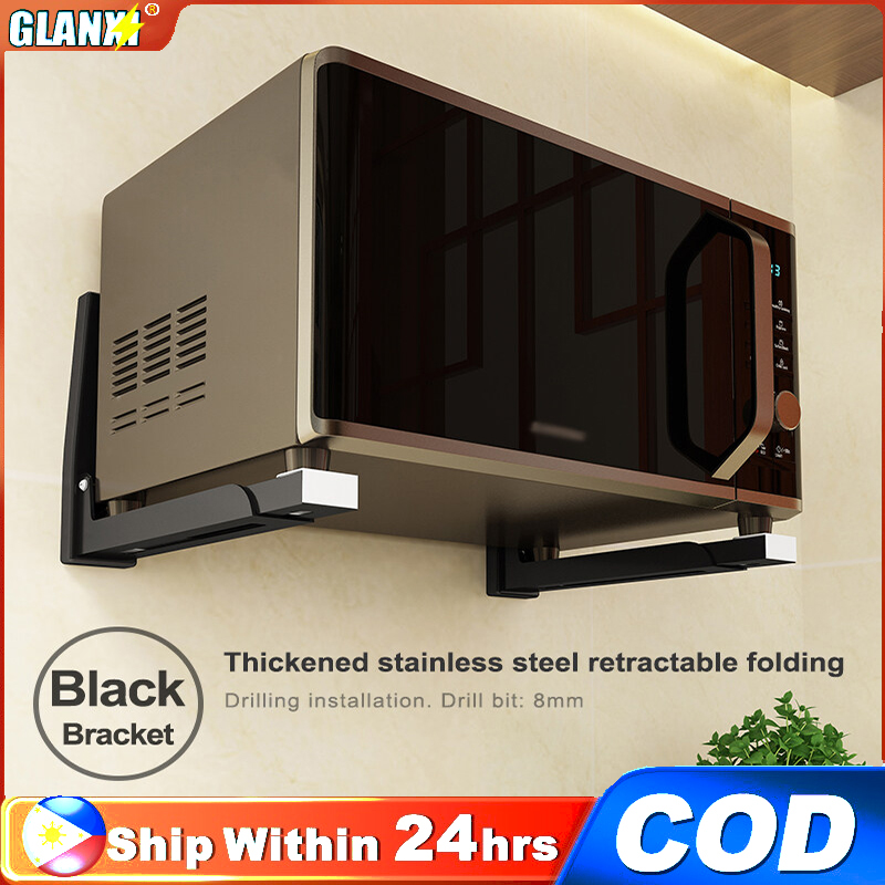 GLANXI Microwave Shelf Rack Hanging Oven Rack Stainless Steel Kitchen ...