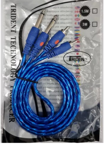 TRIDENT RCA TO PL 55 6.35 MM MONO H.D CABLE 1.5 METER | Lazada PH