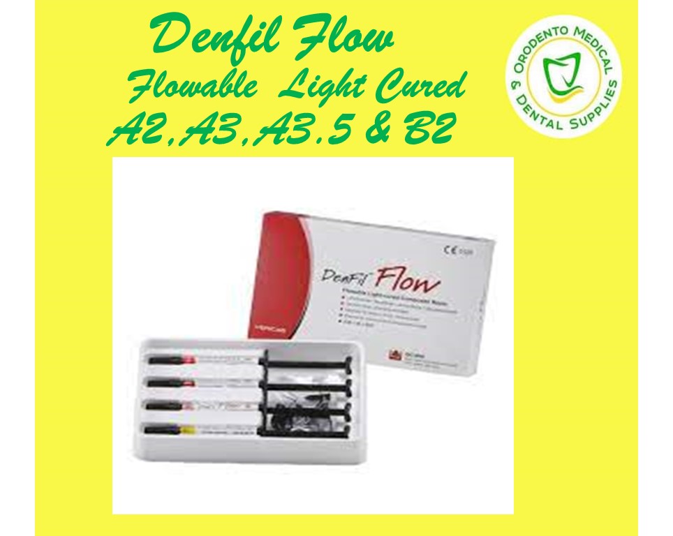 Denfil Flow Shade A2,A3,A3.5 & B2 Light-Cure Composite resin 4 Syringe and 2 grams | Lazada PH