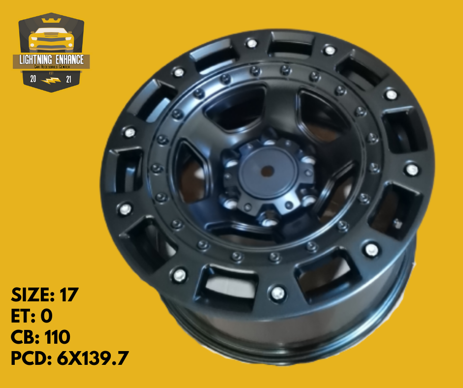 Size 17 Matte Black MAGS WHEEL / RIMS - R17 - PCD 6x139.7- CB 110- ET 0 ...