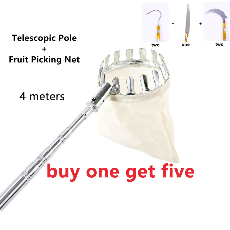 Yoqu Adjustable Fruit Picker Steel High-altitude Fruit Picking Rod ...