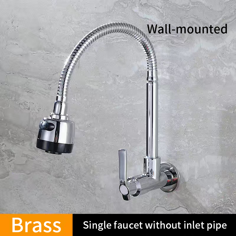 Stainless Steel Kitchen 360°Flexible Kitchen Faucet With Spray Single ...