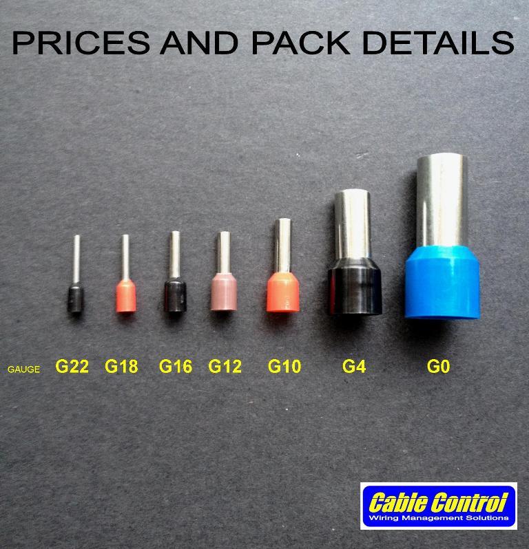 Cable Control Ferrules (wire end connectors) 330 pcs set, all sizes ...