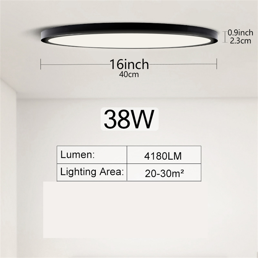 NEW Ultra-thin led Round Waterproof Toilet Bathroom Balcony Bedroom ...