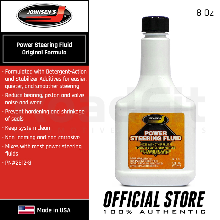 Johnsen's Car Power Steering Fluid Original Formula 8oz PSF 2812-8 ...