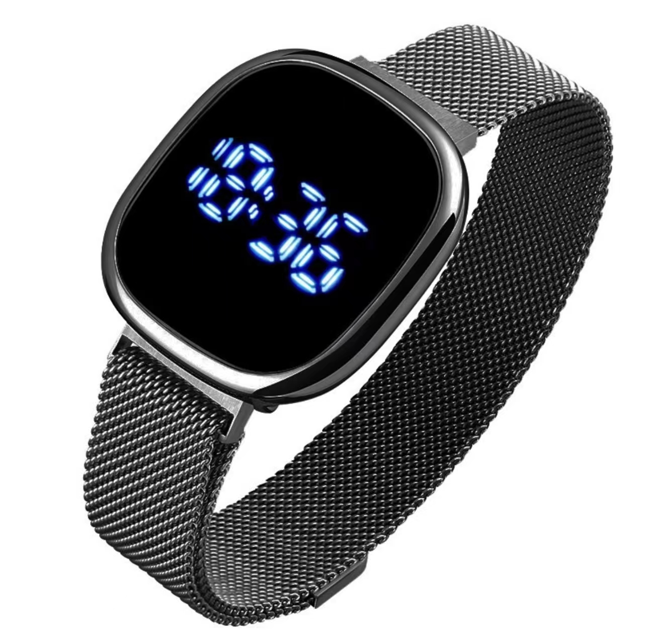 Magnetic Fashion LED Touchscreen Watch Digital Watch Fashion Stainless ...