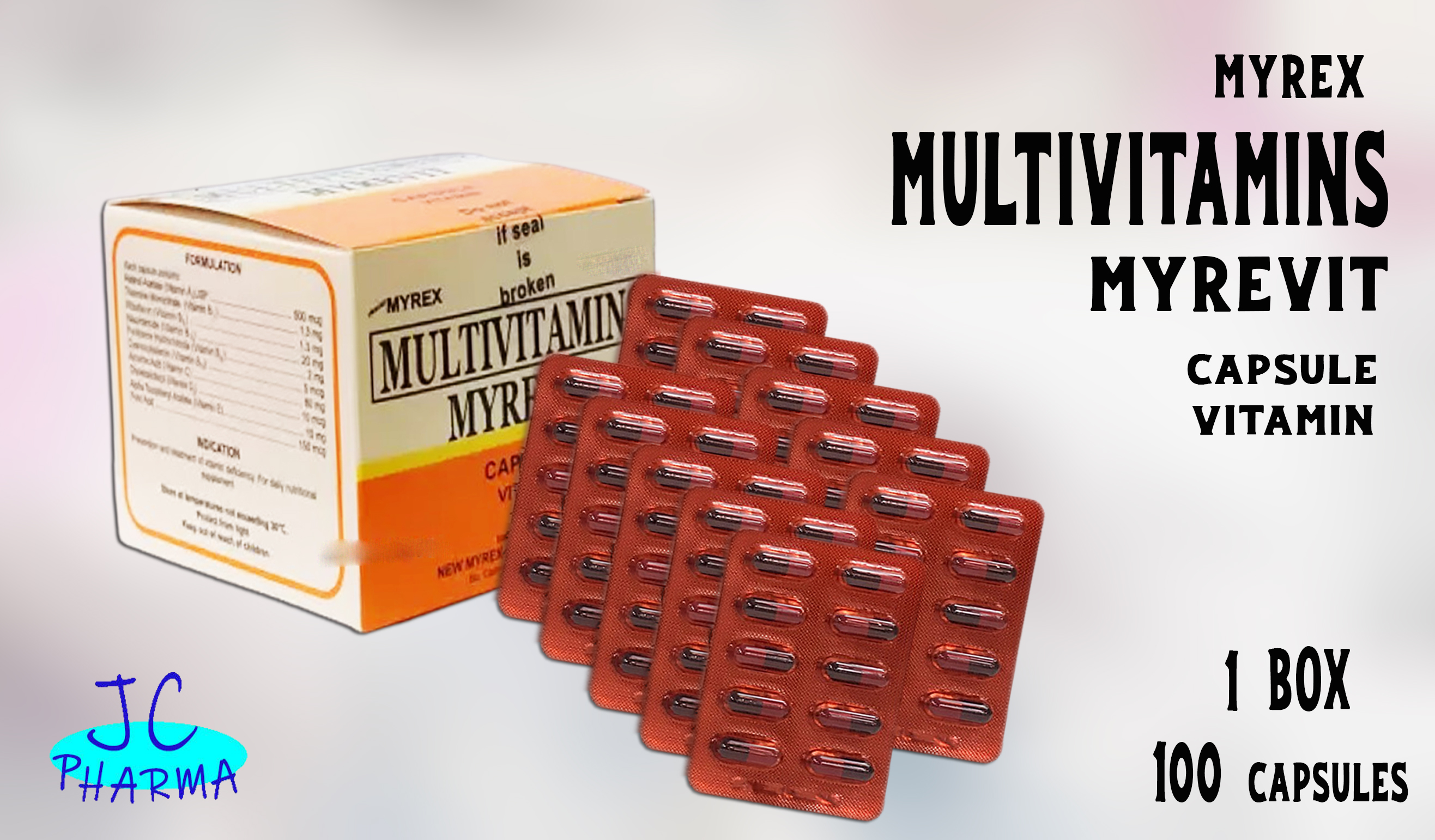 Authentic Myrex Myrevit Multivitamins Capsule Vitamin 1 Box/100 ...