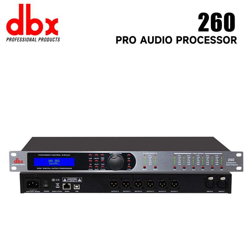 DBX Driverack 480/260/360 Professional 4-input and 8-output multifunctional digital audio ...