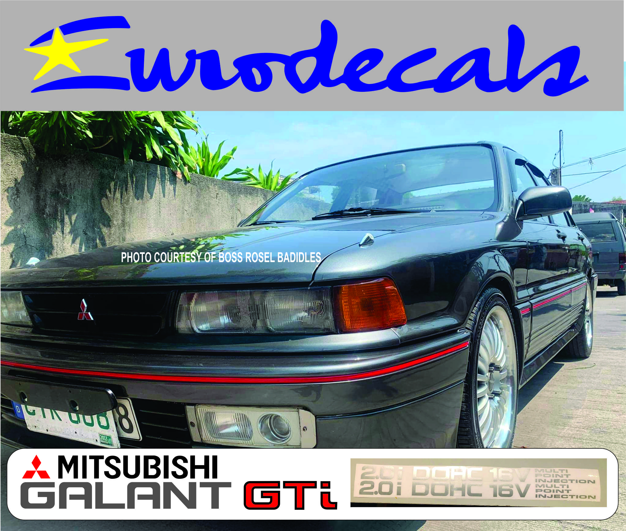 Mitsubishi Galant Gti Side stickers | Lazada PH