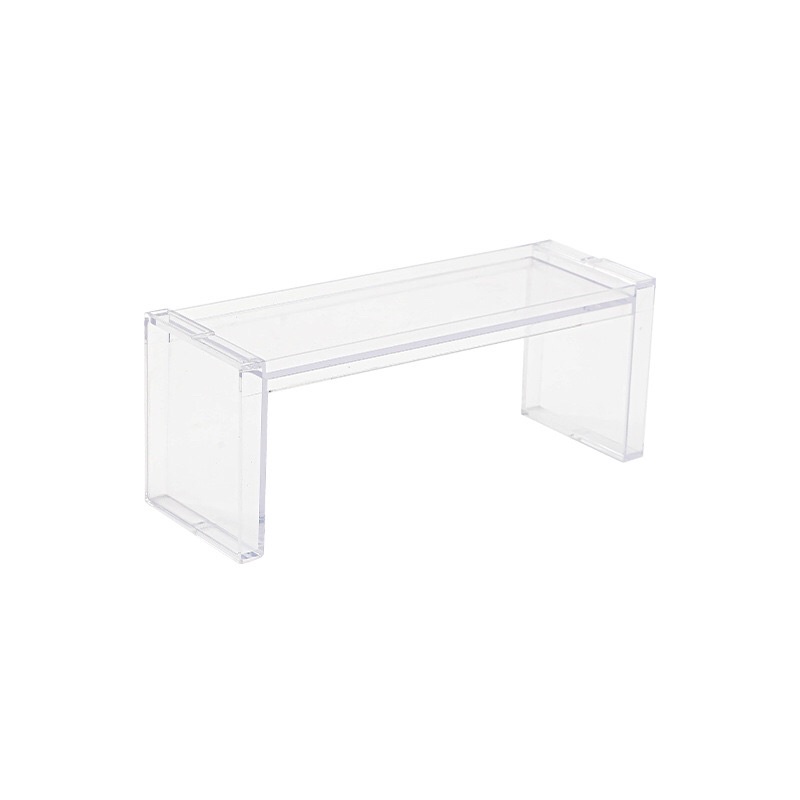 Slanted Base Figurine Display Rack Acrylic Transparent Shelf ...