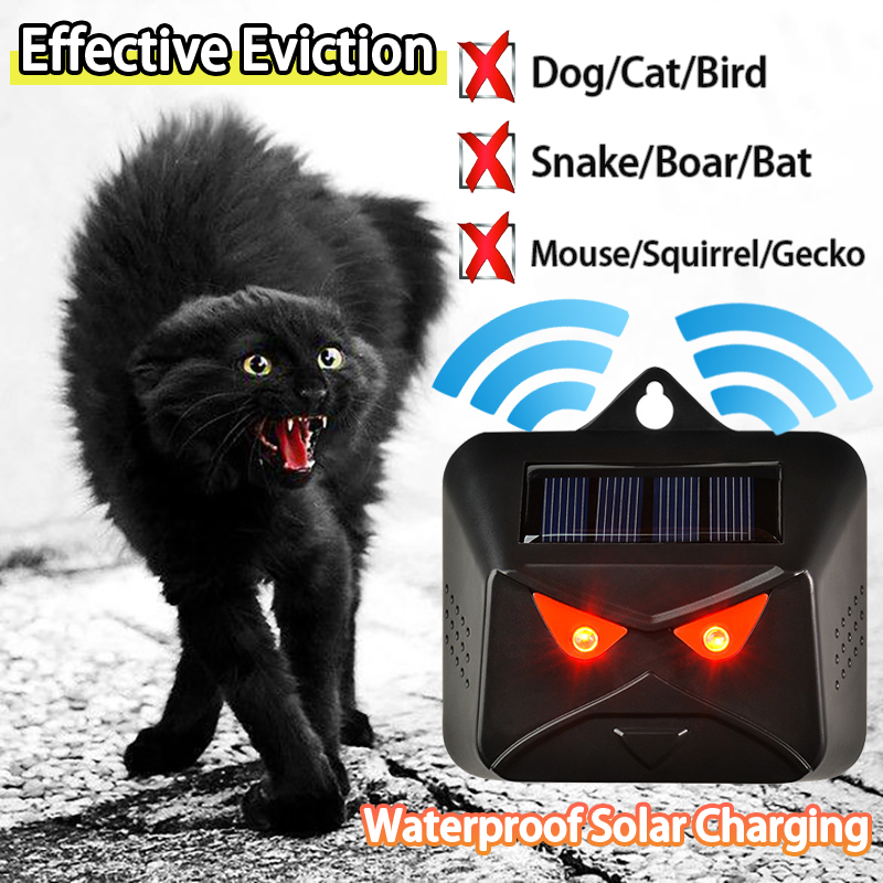 Solar Ultrasonic Animal Chaser Repeller Outdoor Use Garden Repellent ...