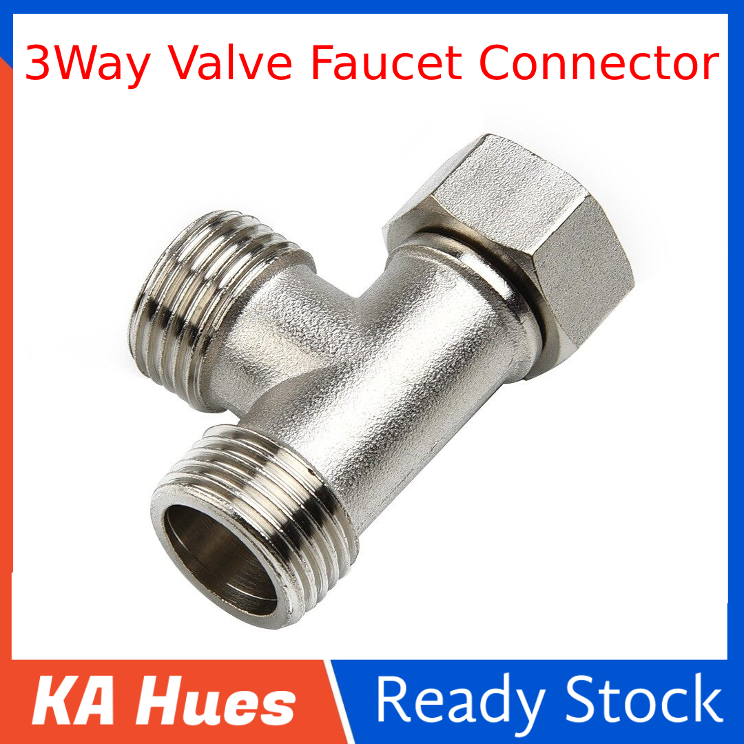 Universal Toilet Diverter Valve Copper T Adapter G1/2" T-Valve Shower ...