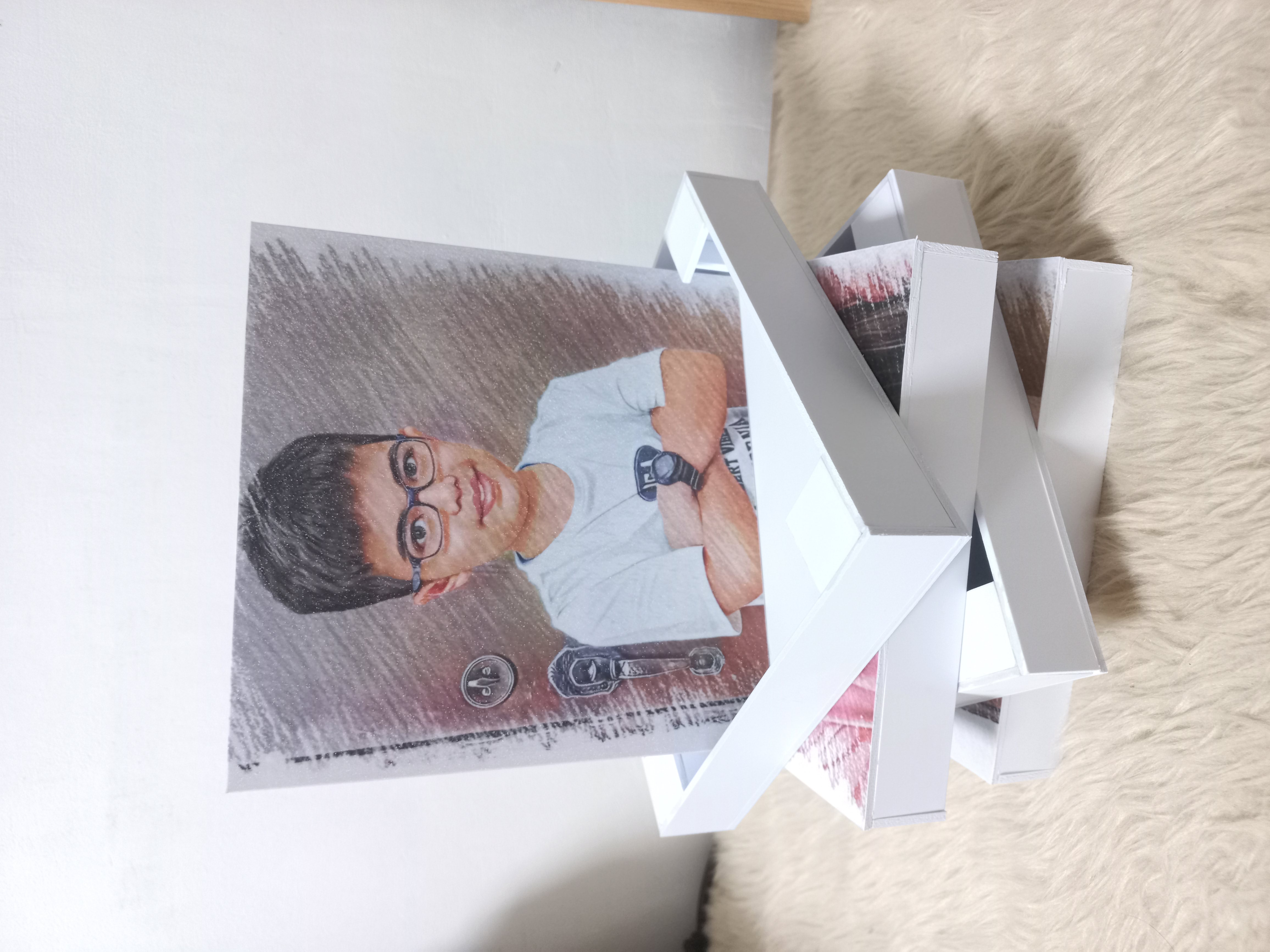 A&J Personalized Photo Tiles Modern Wall Art Decor Sintra Board 1D Flat ...