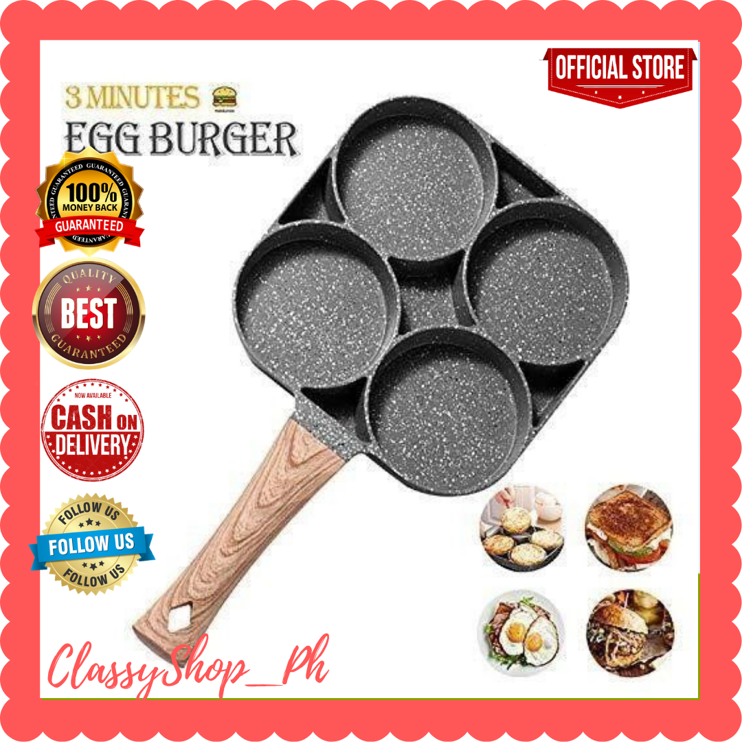 1 BEST SELLING】ORIGINAL Non-stick Multi Egg and Burger Frying Pan, 4 ...