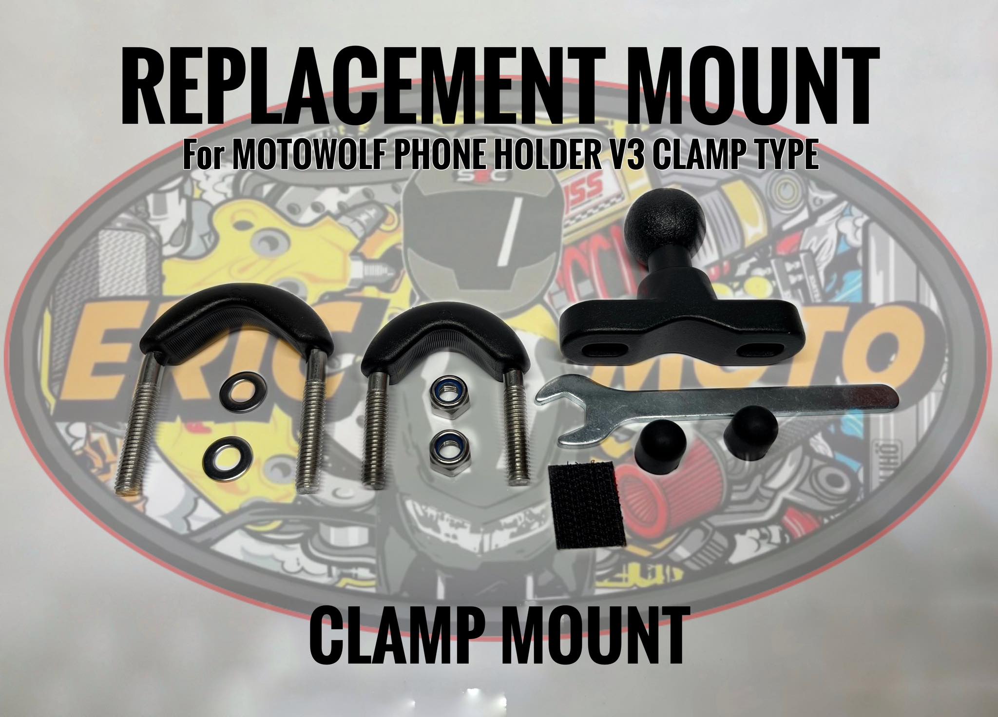 ORIGINAL motowolf version 3 cellphone holder / v3 cp holder mirror type ...