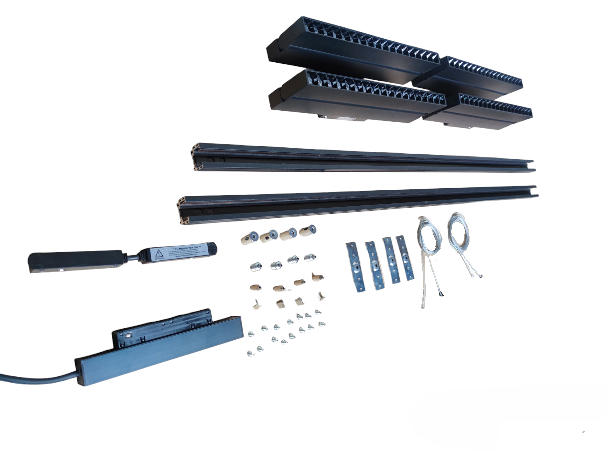 Magnetic Track Light 2 Meters 26mm with 4pcs 18W LED Foldable Grille ...