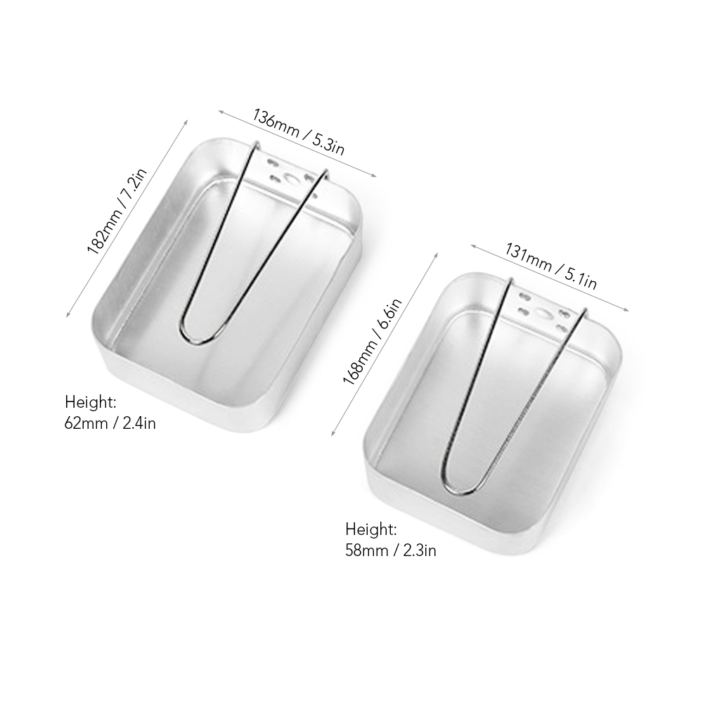 TOMSHOO 2pcs Mess Tin Kit Aluminum Camping Cookware Set Cooker Lunch ...