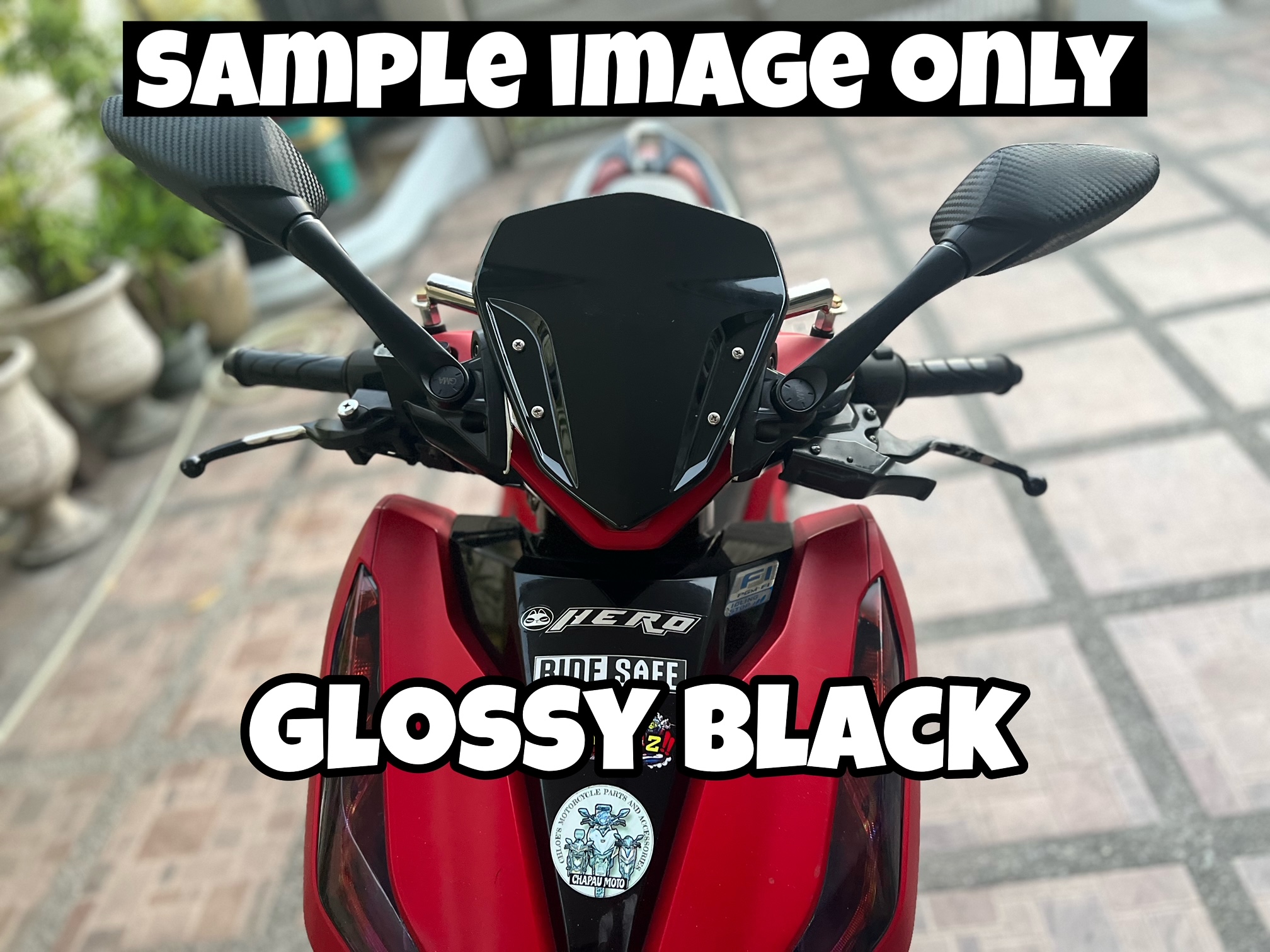 Honda click 160 cc Side mirror with bracket and visor set | Lazada PH